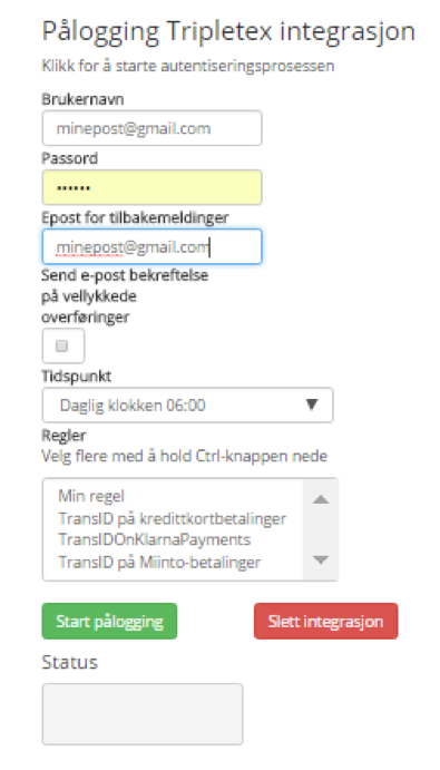 Front Systems - Automatisert overføring av kasseoppgjør til Tripletex